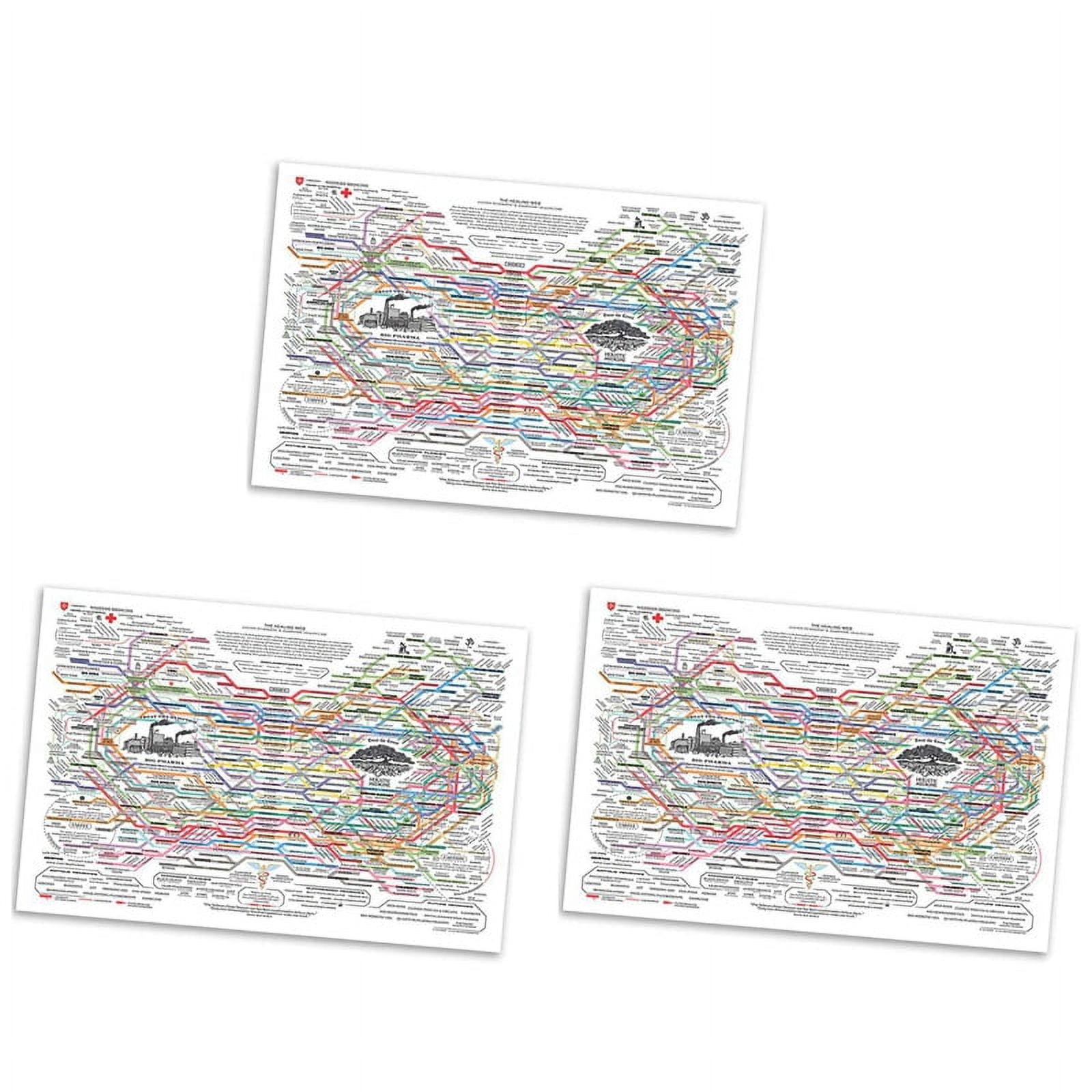 3X Healing Web Poster Chart Canvas Wall Art Horizontal Poster Print ...