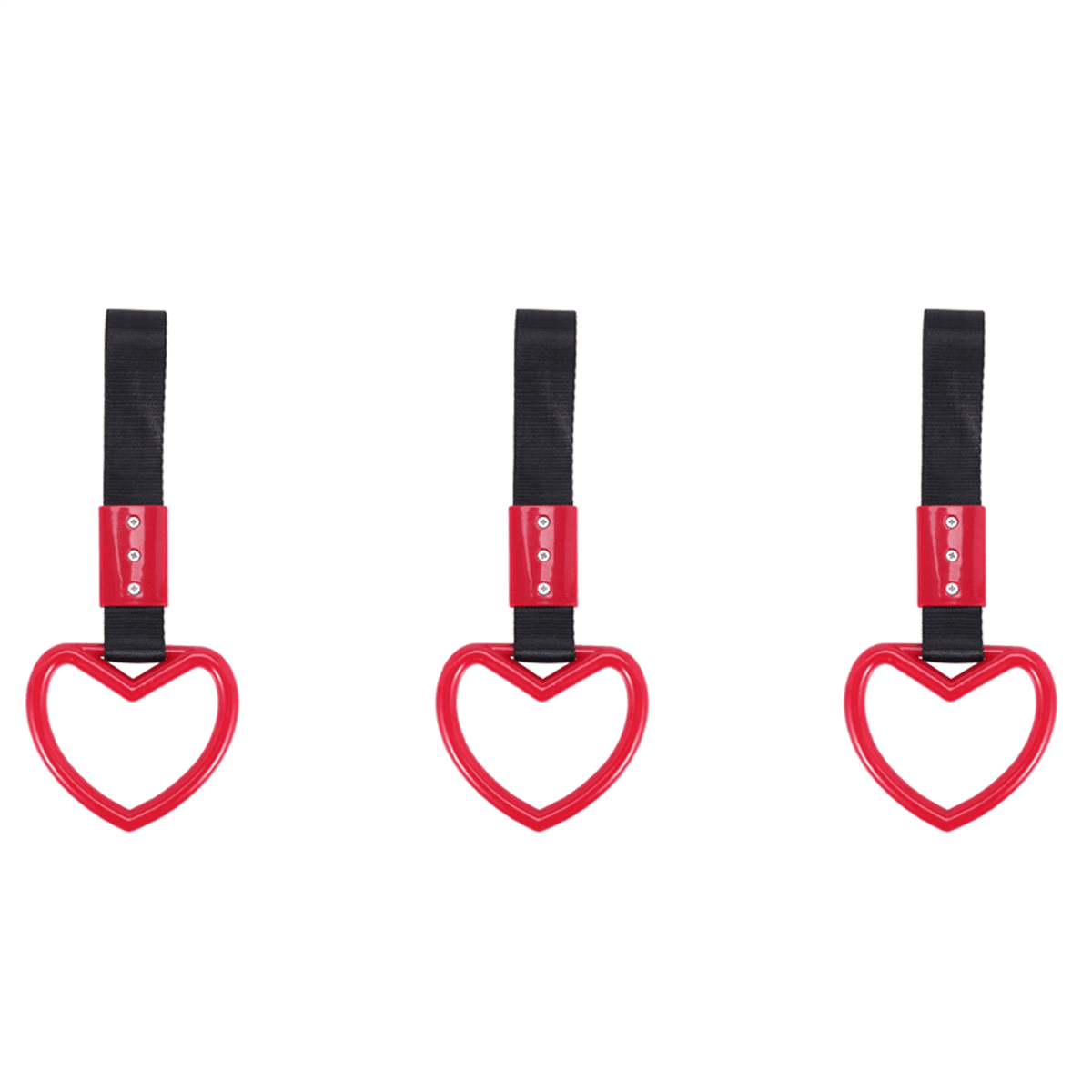 3X Heart Jdm Tsurikawa Ring for Subway Train Bus Handle Strap Charm ...