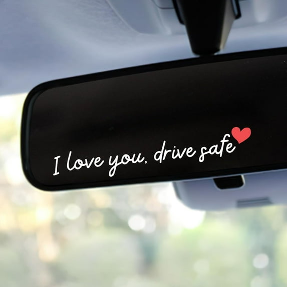 3X I Love You Drive Safe Mirror Sticker, Stickers for Women, Automotive ...