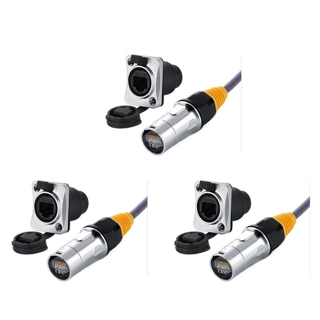 3X IP67 Network RJ45 Waterproof / Ethernet RJ45 Waterproof Plug ...