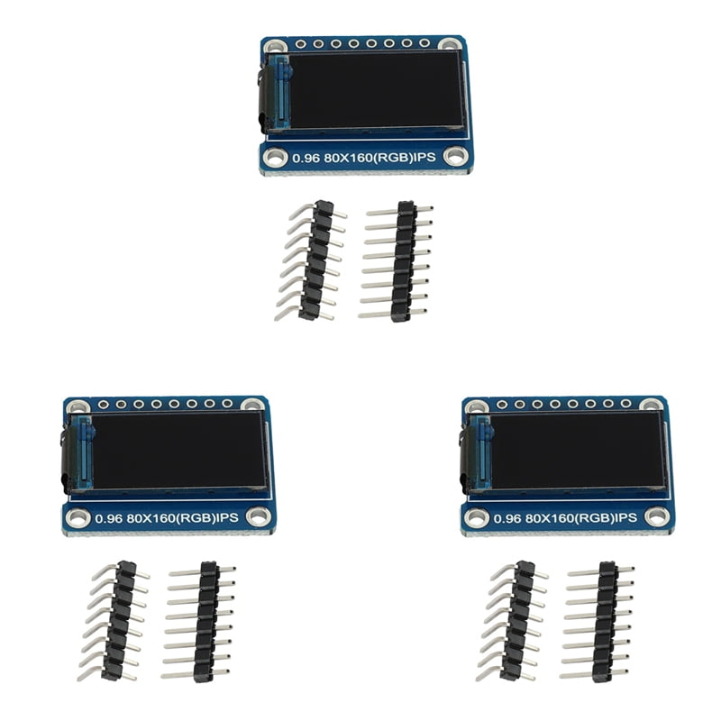 3X Ips 0.96 Inch 8 Pin Spi Hd 65K Full Color Tft Module St7735 Drive Ic ...