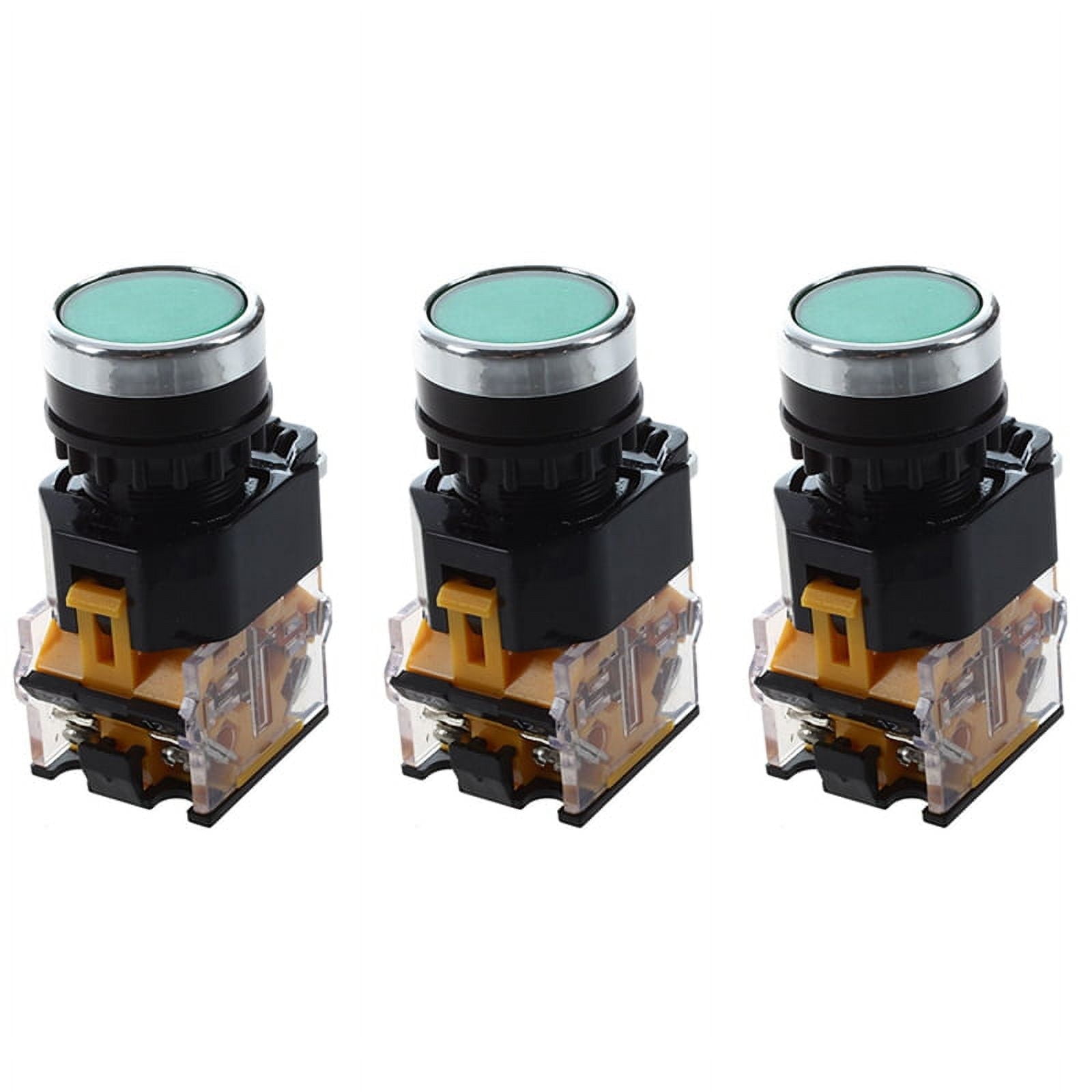 3X LA38-11/203 Push Button Momentary Heavy Duty Switch Green - Walmart.com