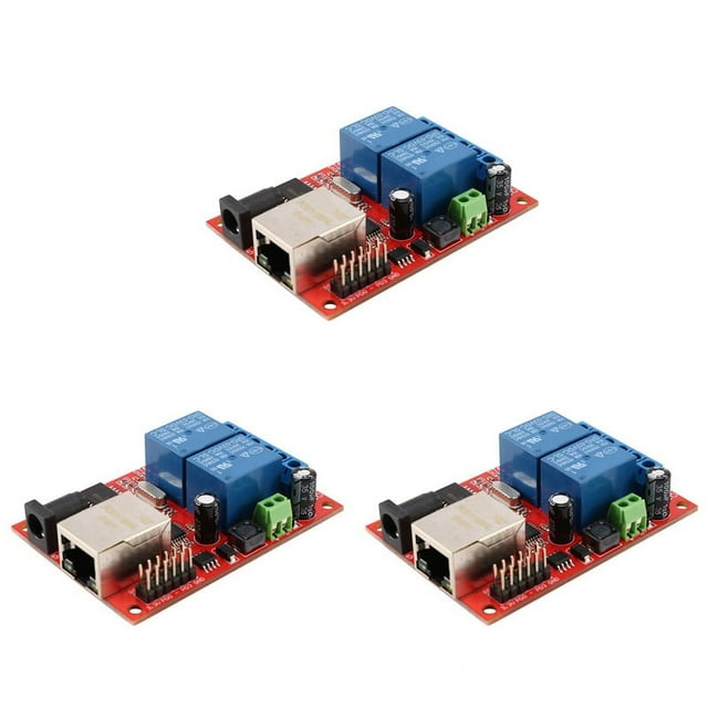 3x Lan Ethernet 2 Way Relay Board Delay Switch Tcpudp Controller Module Web Server