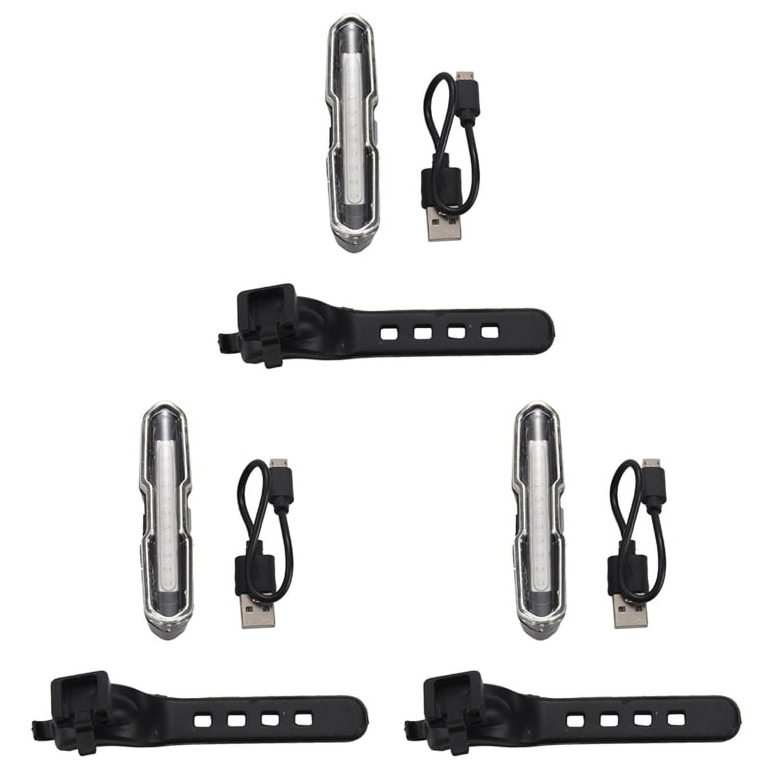 3X LED Bike Tail Light Red & Blue USB Rechargeable Waterproof Super ...