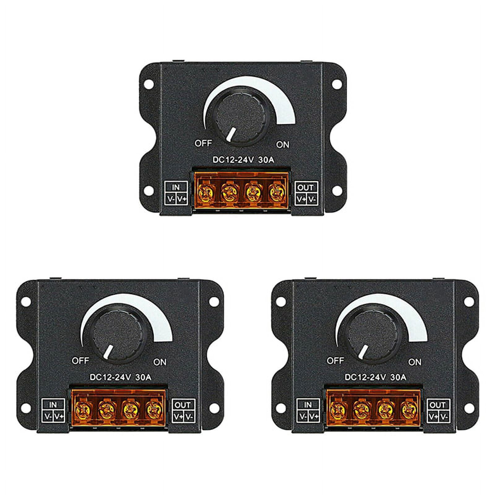 3X LED Light Adjuster DC 12-24V 30A/No Strobe with Knob Switch LED ...
