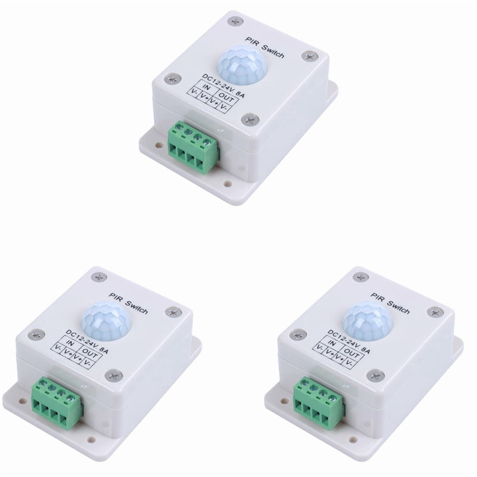 3X LED Lighting Motion Activated Sensor Switch 12 Volt DC Passive Light ...