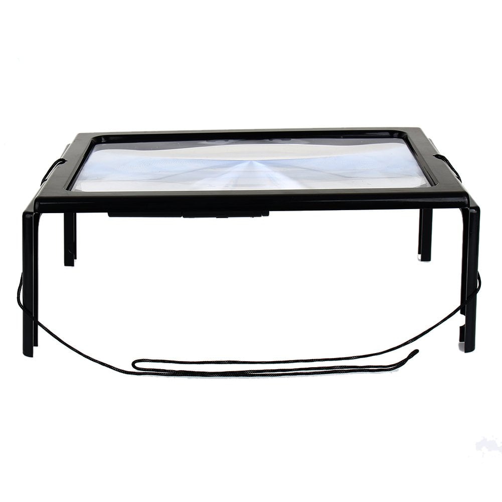 3X LED Magnifying Glass, Hands Folding Magnifying Glass A4 with Light ...