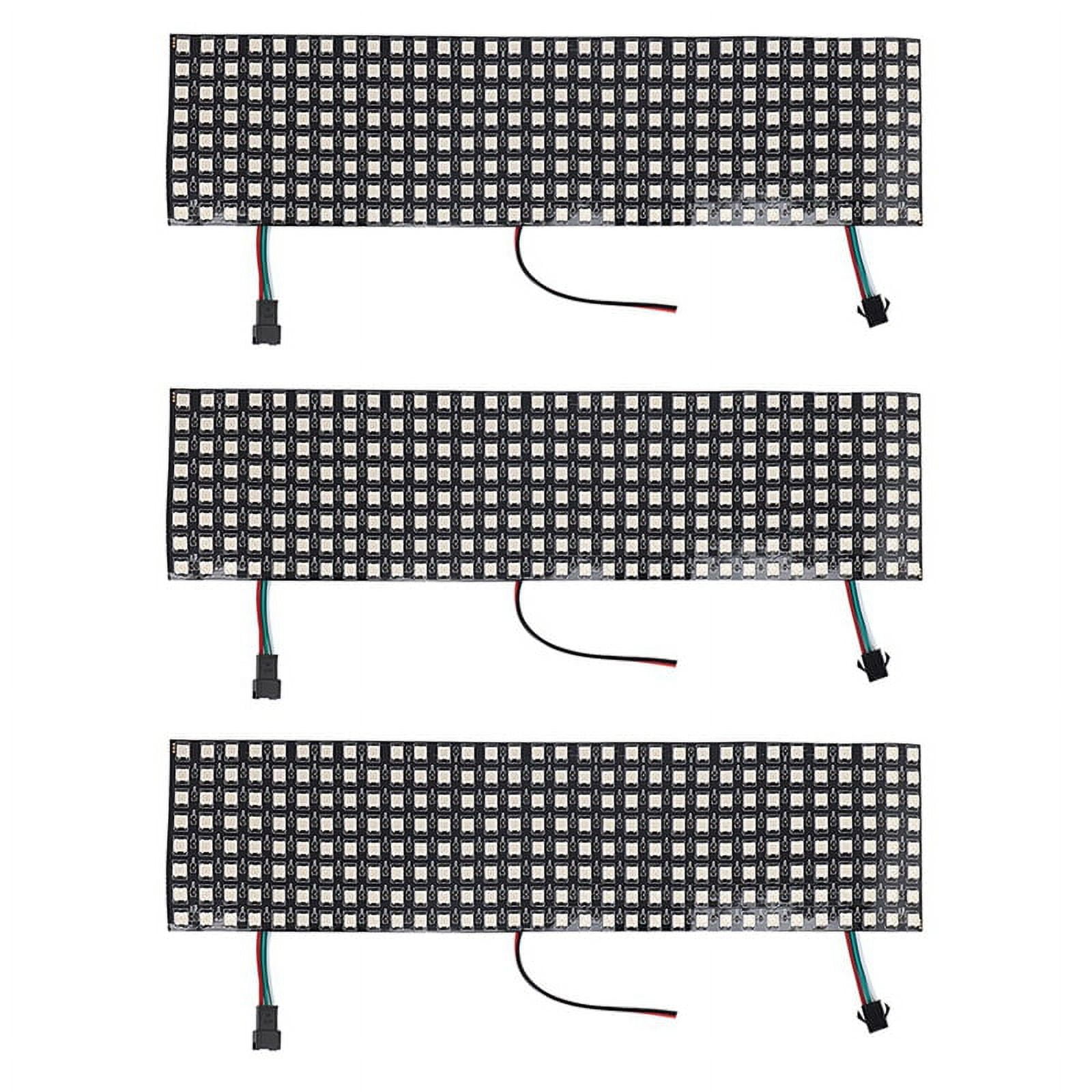 3X LED Matrix Panel, WS2812B RGB 832 Pixels Digital Flexible Dot Matrix ...