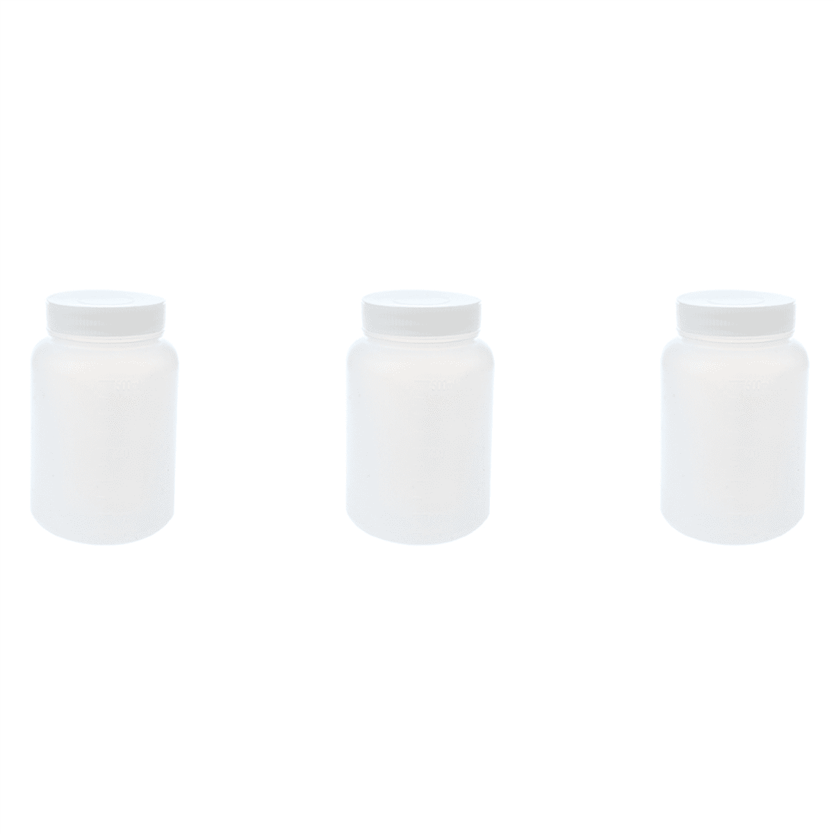 3X Laboratory Chemical Storage Case White Plastic Widemouth Bottle ...