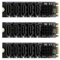 3X M.2 NGFF B-Key SATA Change 5 Port Expansion Card 6Gbps Expansion ...