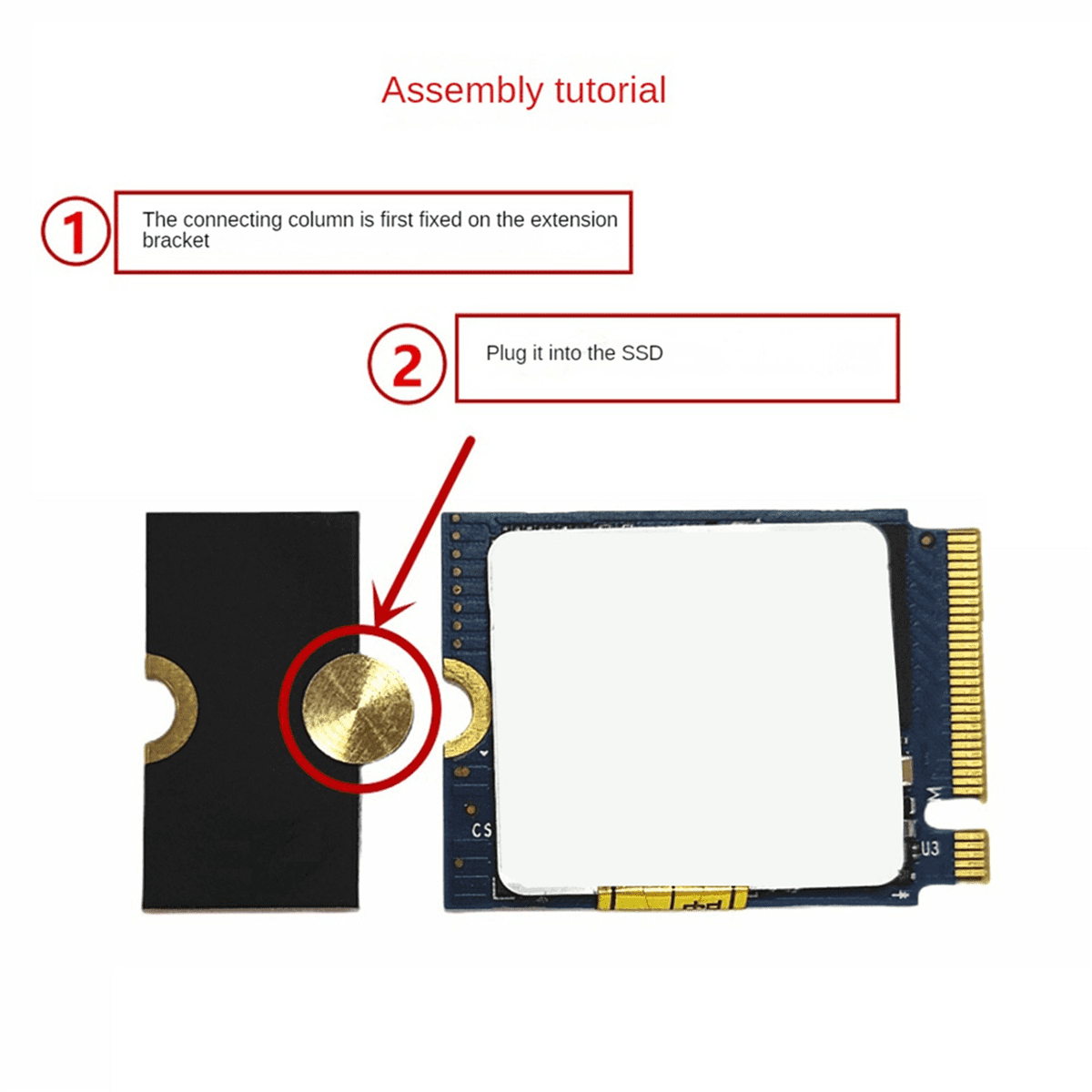 3X M2 Solid-State Drive Adapter M2 2230 SSD to 2242 Converter Card 2230 ...