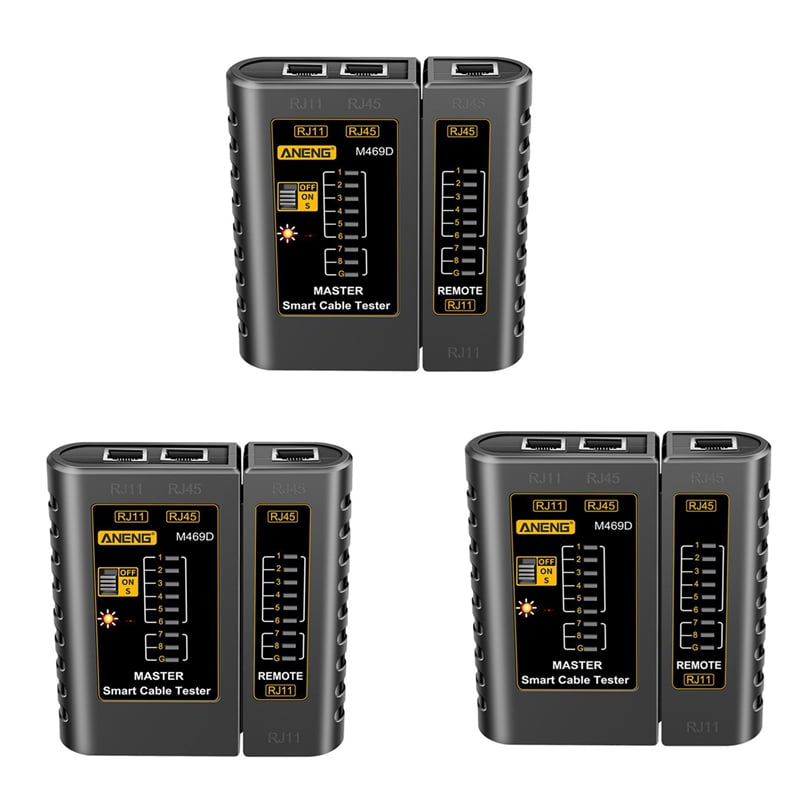 3X M469D RJ45 Cable Lan Tester Network Cable Tester RJ11 RJ12 CAT5 UTP ...