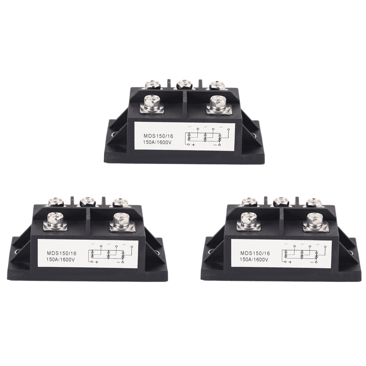 3X MDS150A 3-Phase Diode Bridge Rectifier 150A Amp 1600V Copper 150 ...