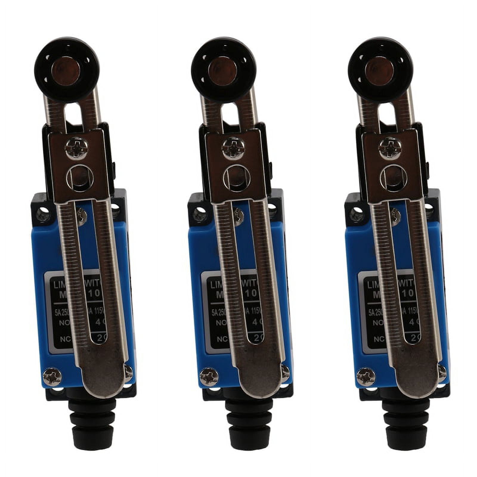 3X ME-8108 Momentary Rotary Adjustable Roller Lever Arm Limit Switch,3 ...