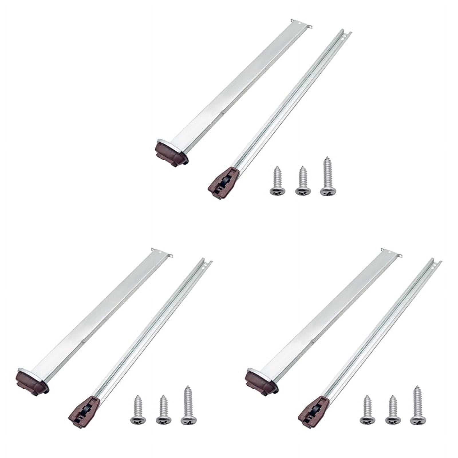 3X Metal Drawer Slide Replacement for Various Dressers and Nightstands ...