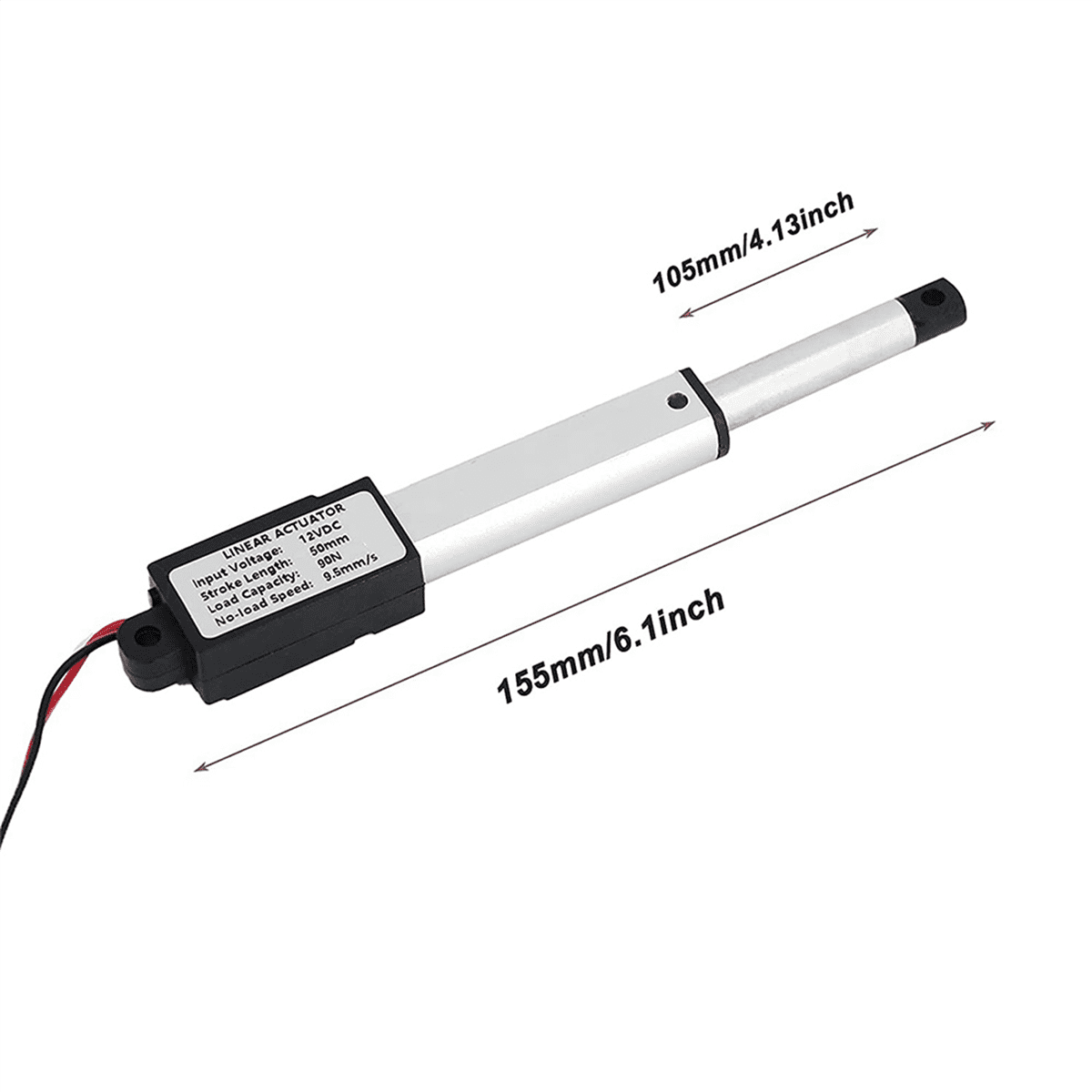 3X Micro-Linear Actuator, 2 Inch Stroke, 90N/20.3Lb,Speed 9.5mm/S ...