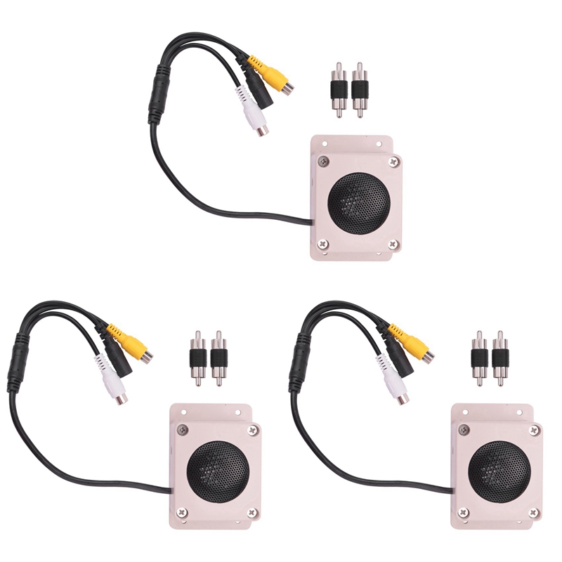 3X Microphone Speaker Device for Security Camera Waterproof for IP ...