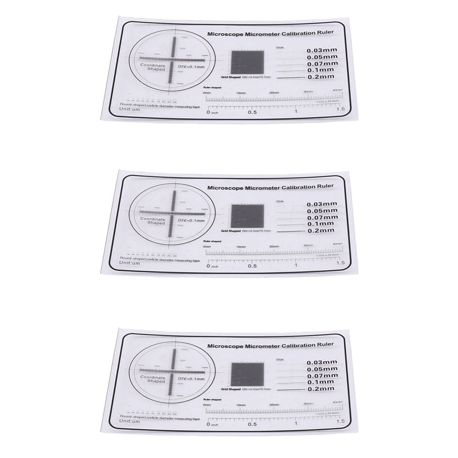 3X Microscope Correction Ruler Optical Sheet Detection Film Calibration ...