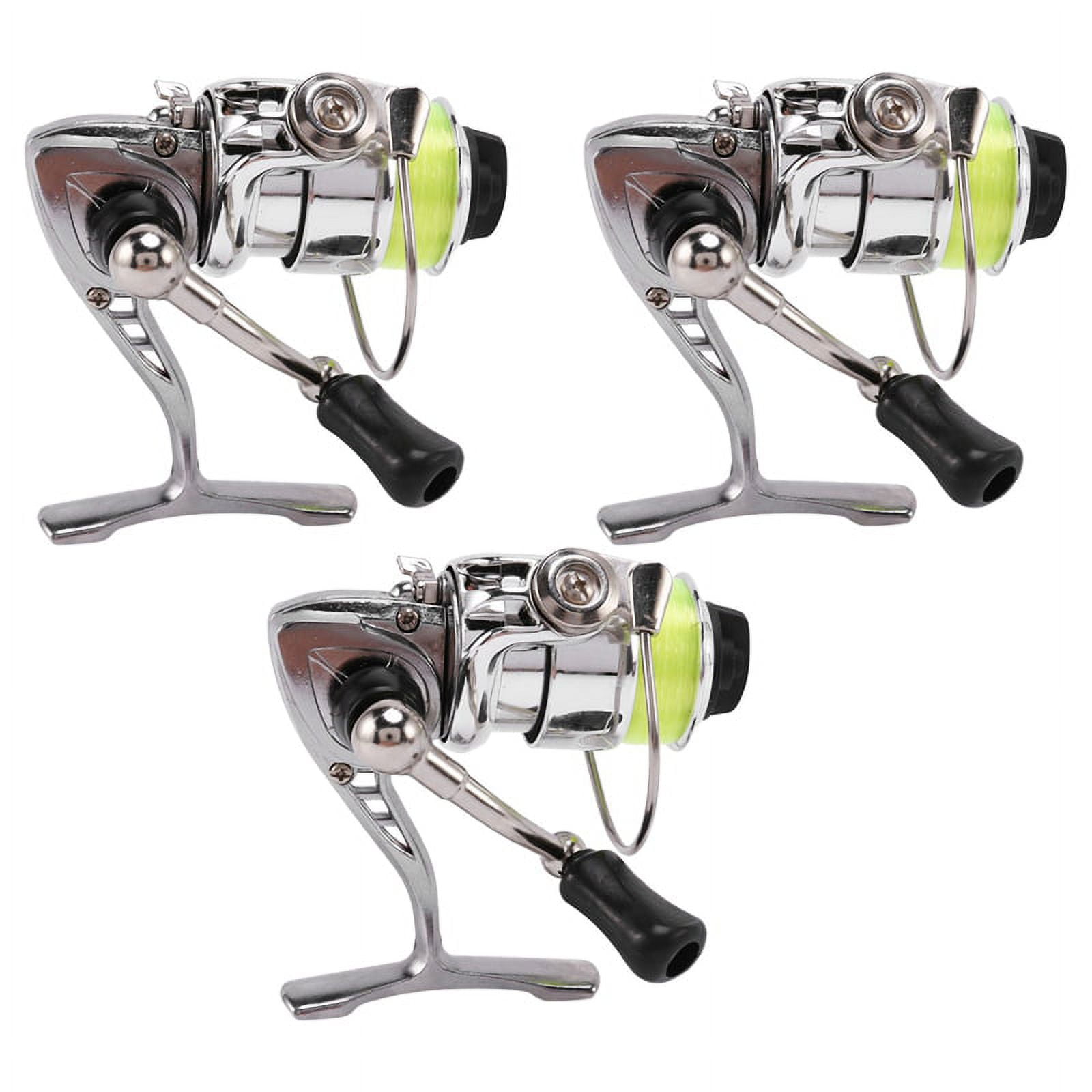 3X Mini 100 Pocket Fishing Reel Fishing Tackle Small Reel 4.3:1 Metal ...