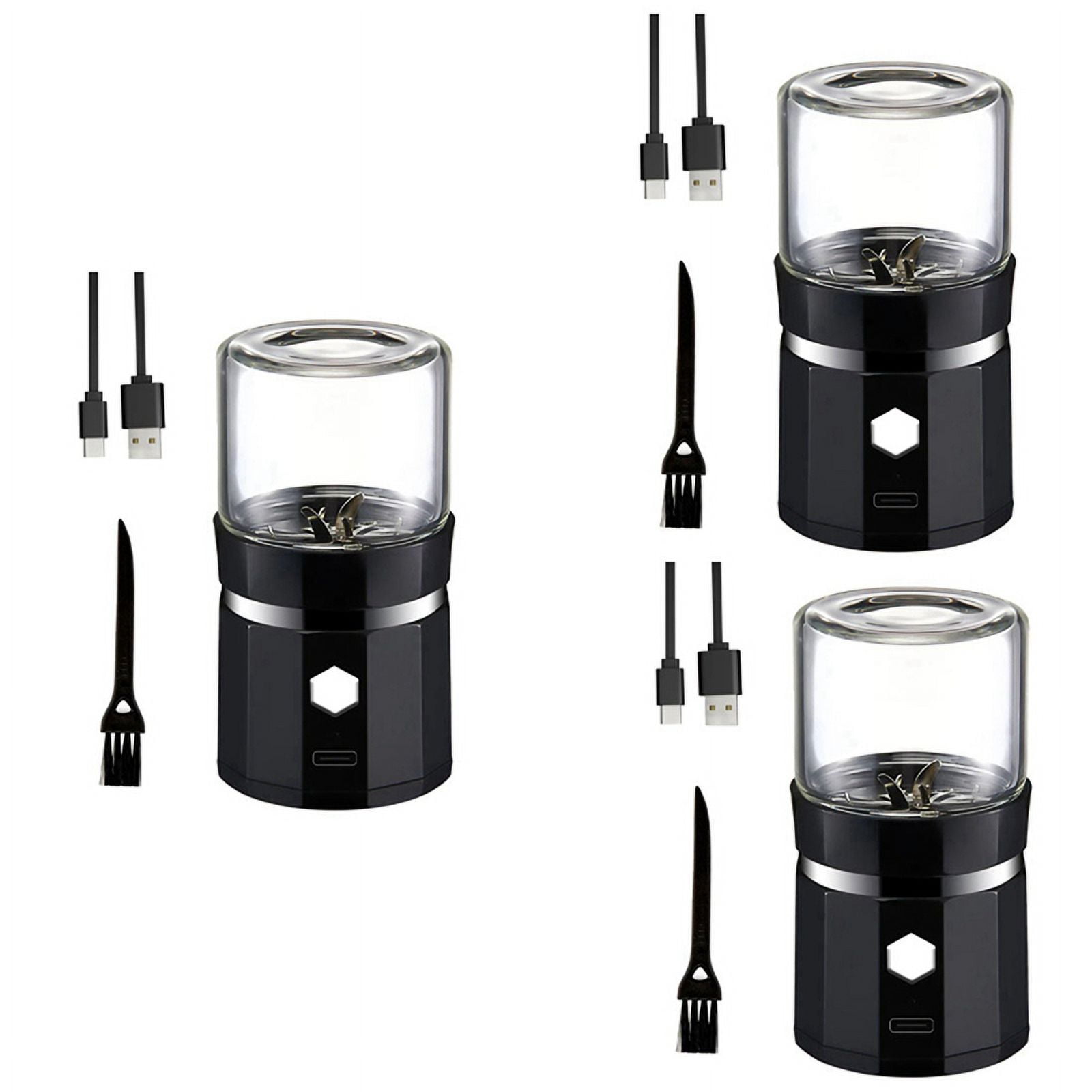 3X Mini Electric Grinder Portable Vanilla Grinder USB Rechargeable Mill ...