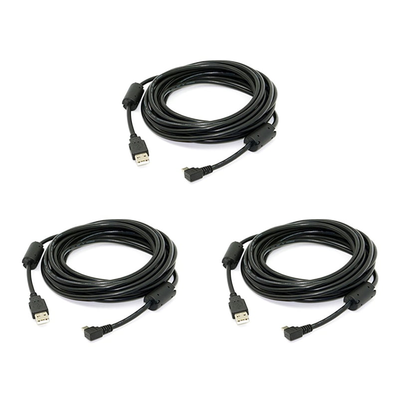 3X Mini USB B Type 5pin Male Right Angled 90 Degree to USB 2.0 Male ...