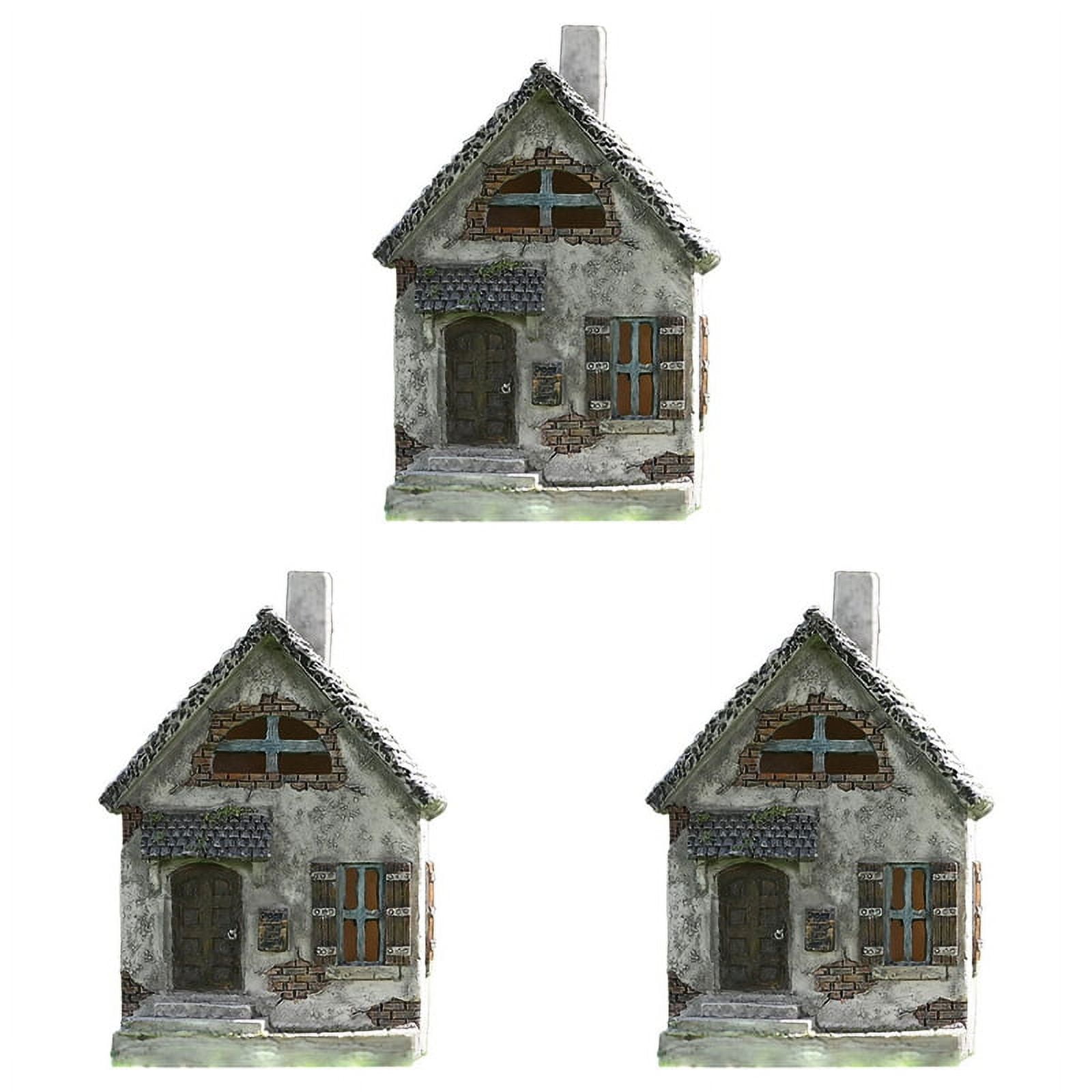 3X Miniature Fairy Garden House Rustic Miniature Dwellings Mini Country ...