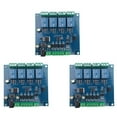 3X Modbus Rtu 4 Relay Module Input 485 Ttl Uart Communication 4-Channel Input 7-24V Relay Module ...