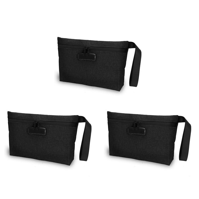 3X Money Bag with Lock, Lockable Cash Bag, Waterproof Bank Bag with ...