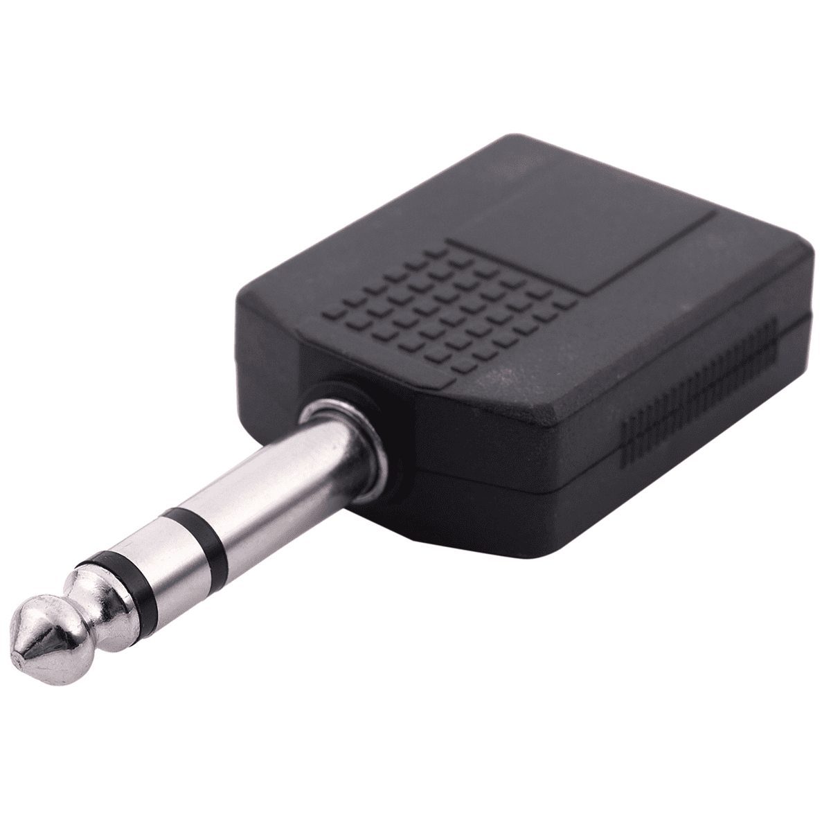 3X Mono 6.35mm Male Plug to Dual 6.35mm Female Socket Splitter Adapter ...