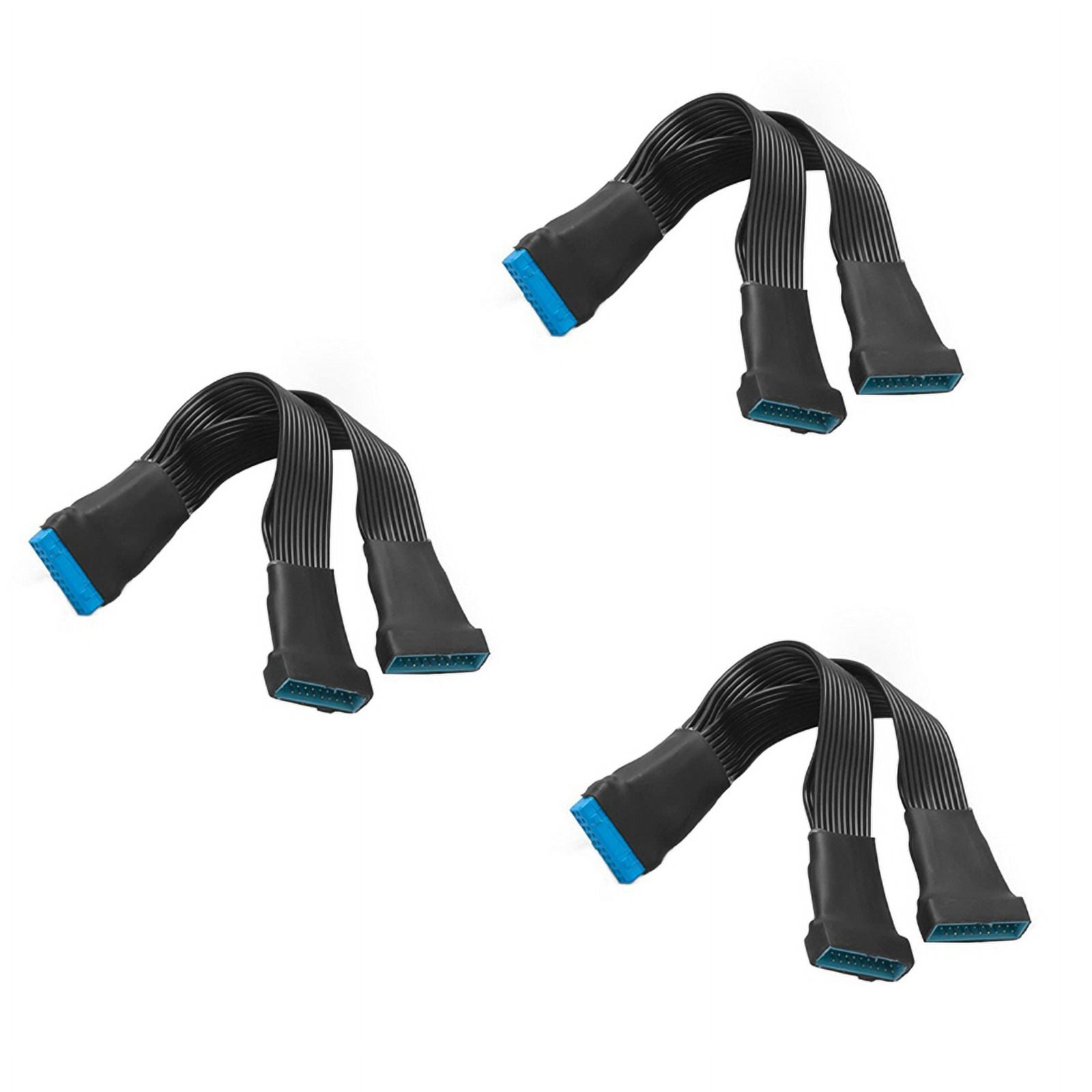 3X Motherboard USB 3.0 19PIN Header 1To2 Splitter Cable 19Pin 20Pin ...