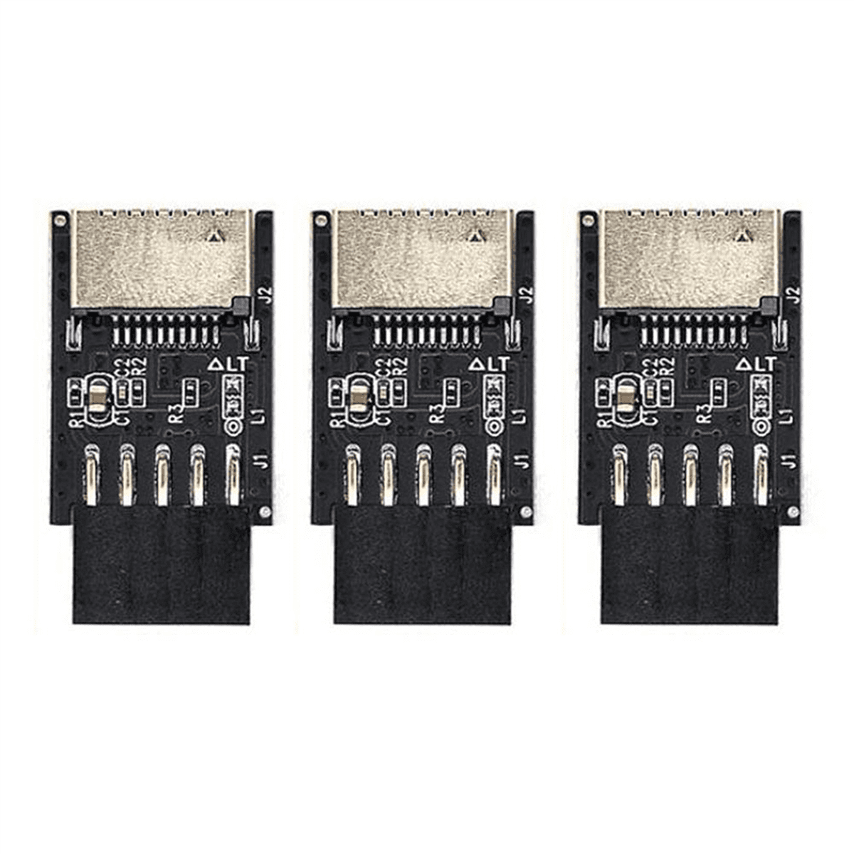 3X Motherboard USB2.0 9Pin to TYPE-C A-KEY Front Connector Converter ...
