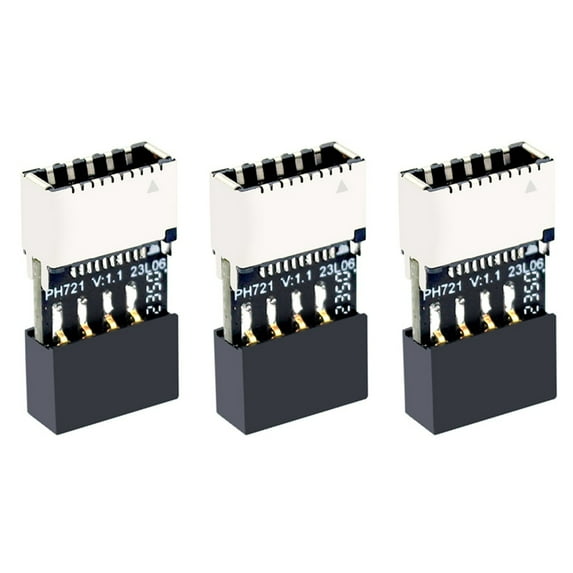 3X Motherboard USB2.0 9Pin to TYPE-E Female Adapter Chassis TYPE-C ...