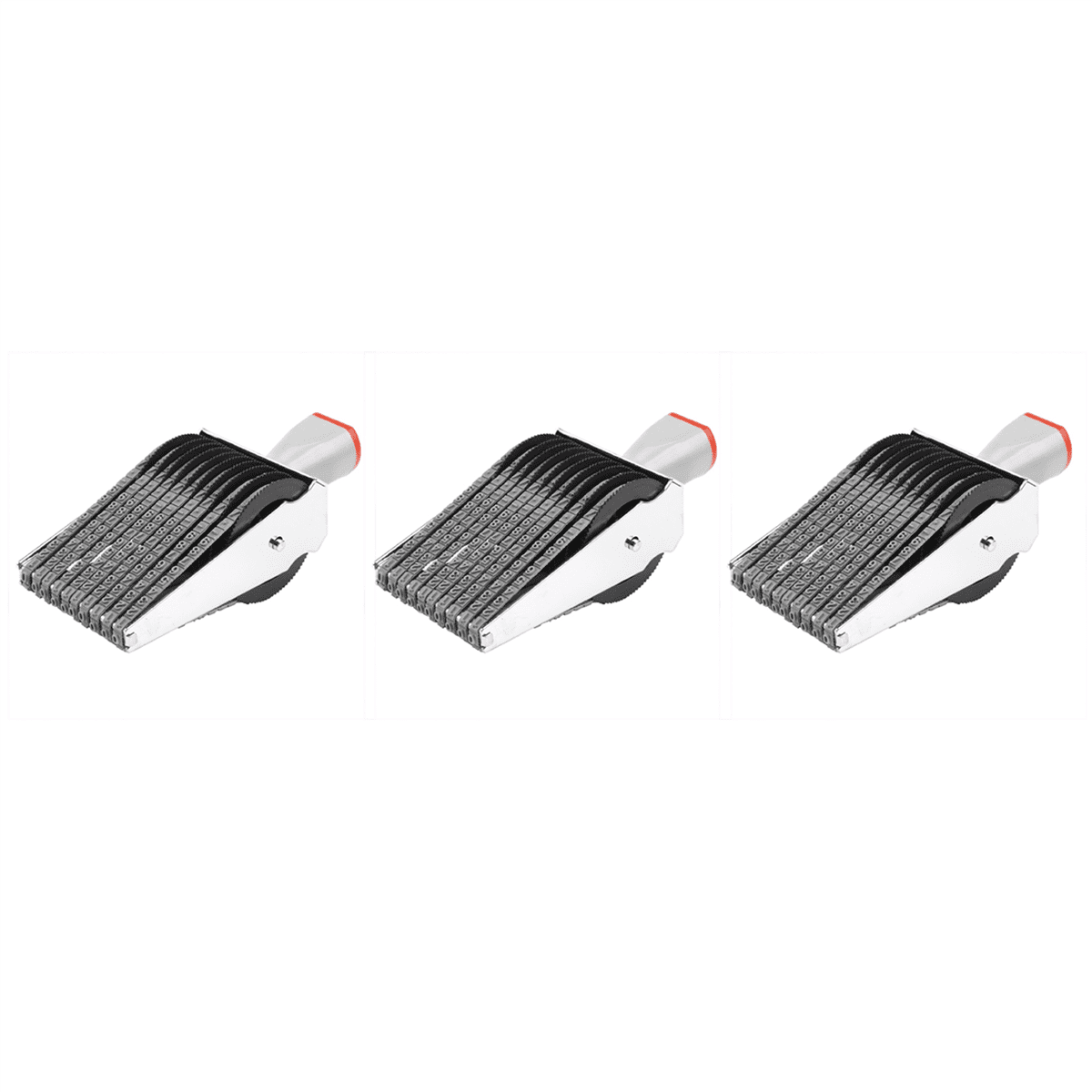 3X Multipurpose 10 Digit Alphabet Rolling Rubber Stamp English Letter ...