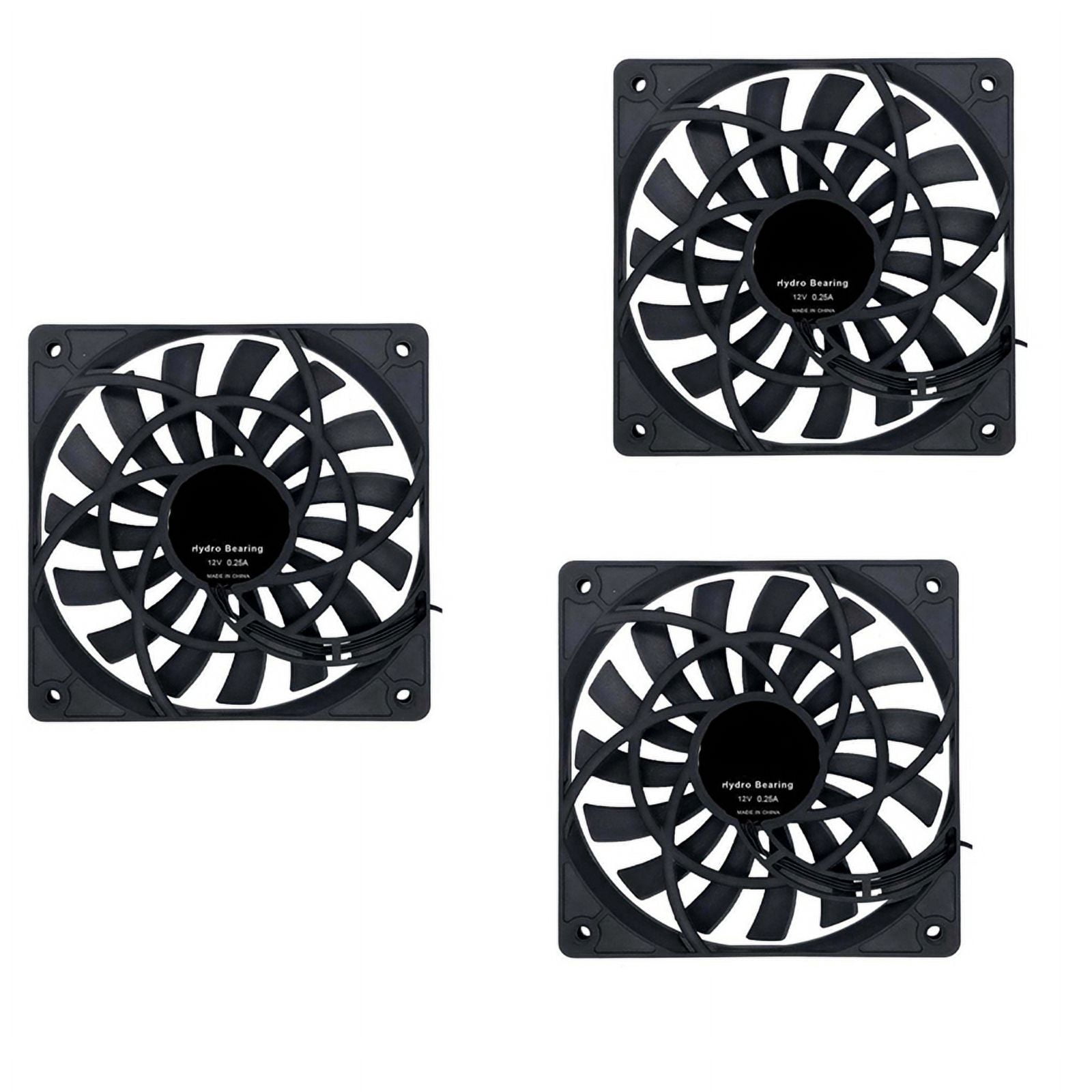3X Mute 120mm 12cm PWM Cooling Fan Slim 12mm,New 120X120X12mm DC 12V 0 ...