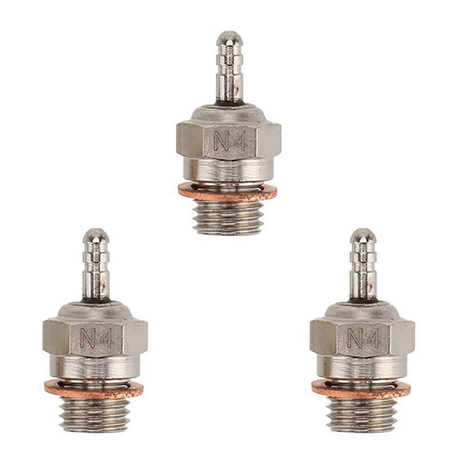 3X N4 Glow Plug Spark Plug for 1/10 Rc Car Boat - Walmart.com