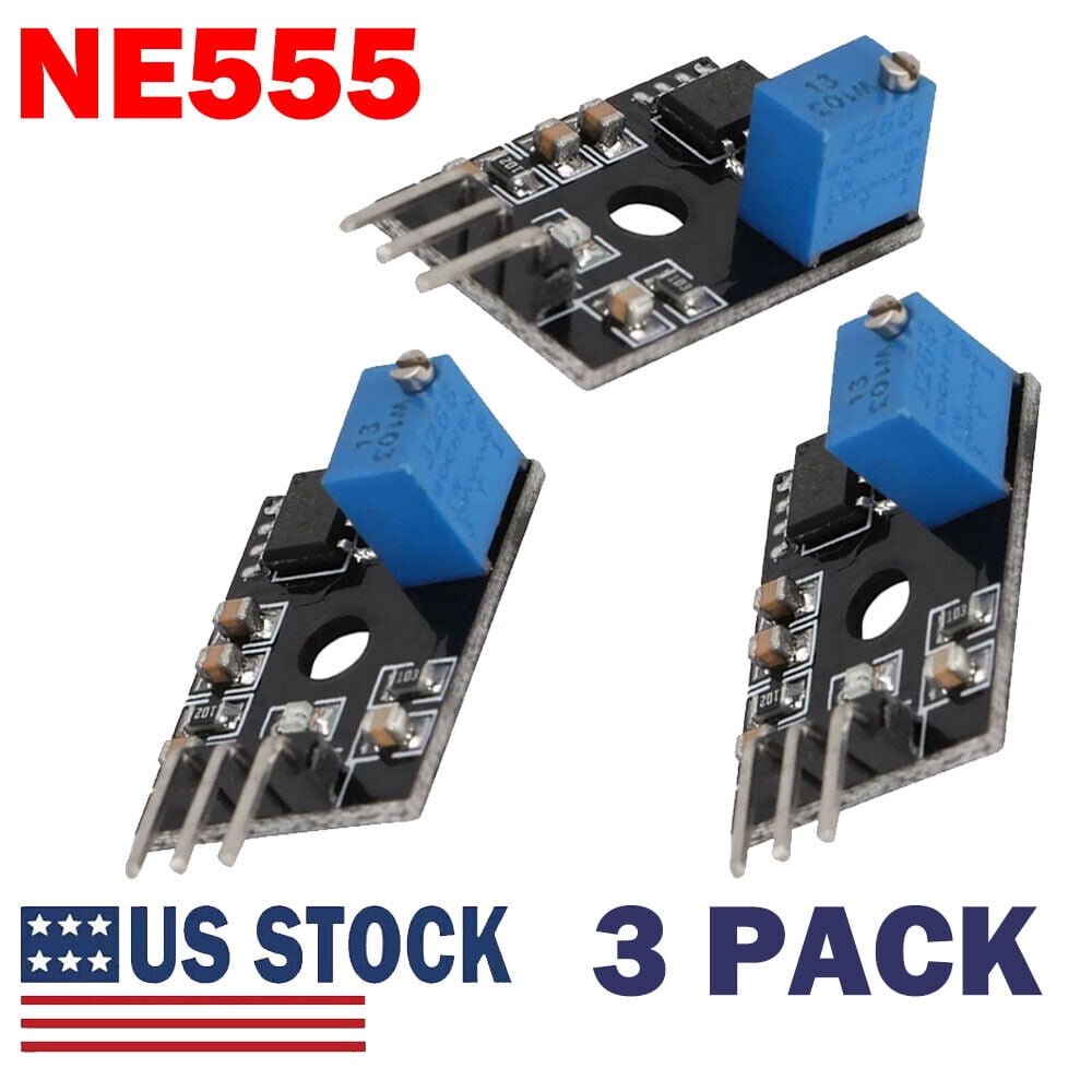 3X NE555 Timer Module Pulse Output Adjustable Frequency Board Wave ...