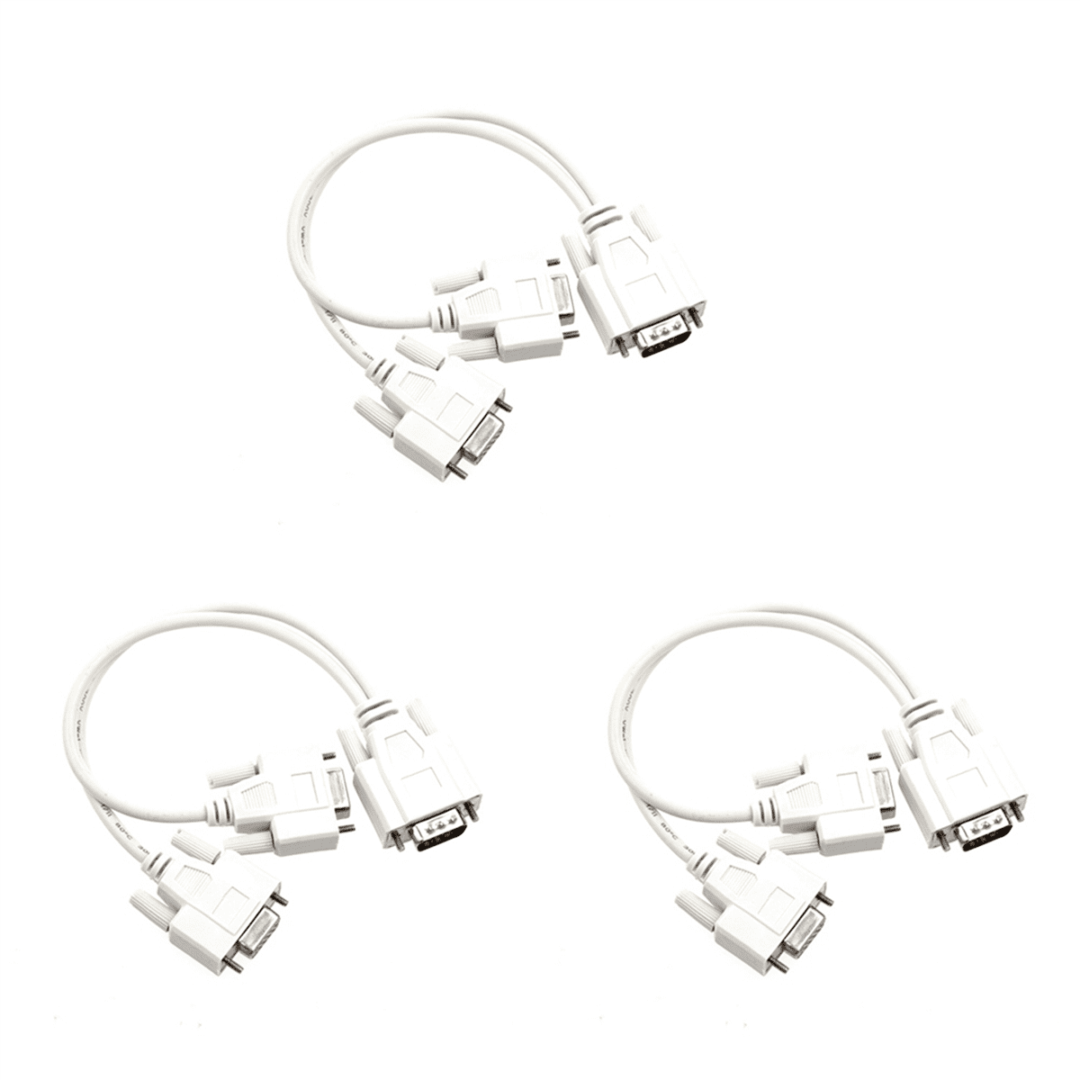 3X NEW 1 PC to 2 MONITORS SPLITTER CABLE for VGA VIDEO - Walmart ...