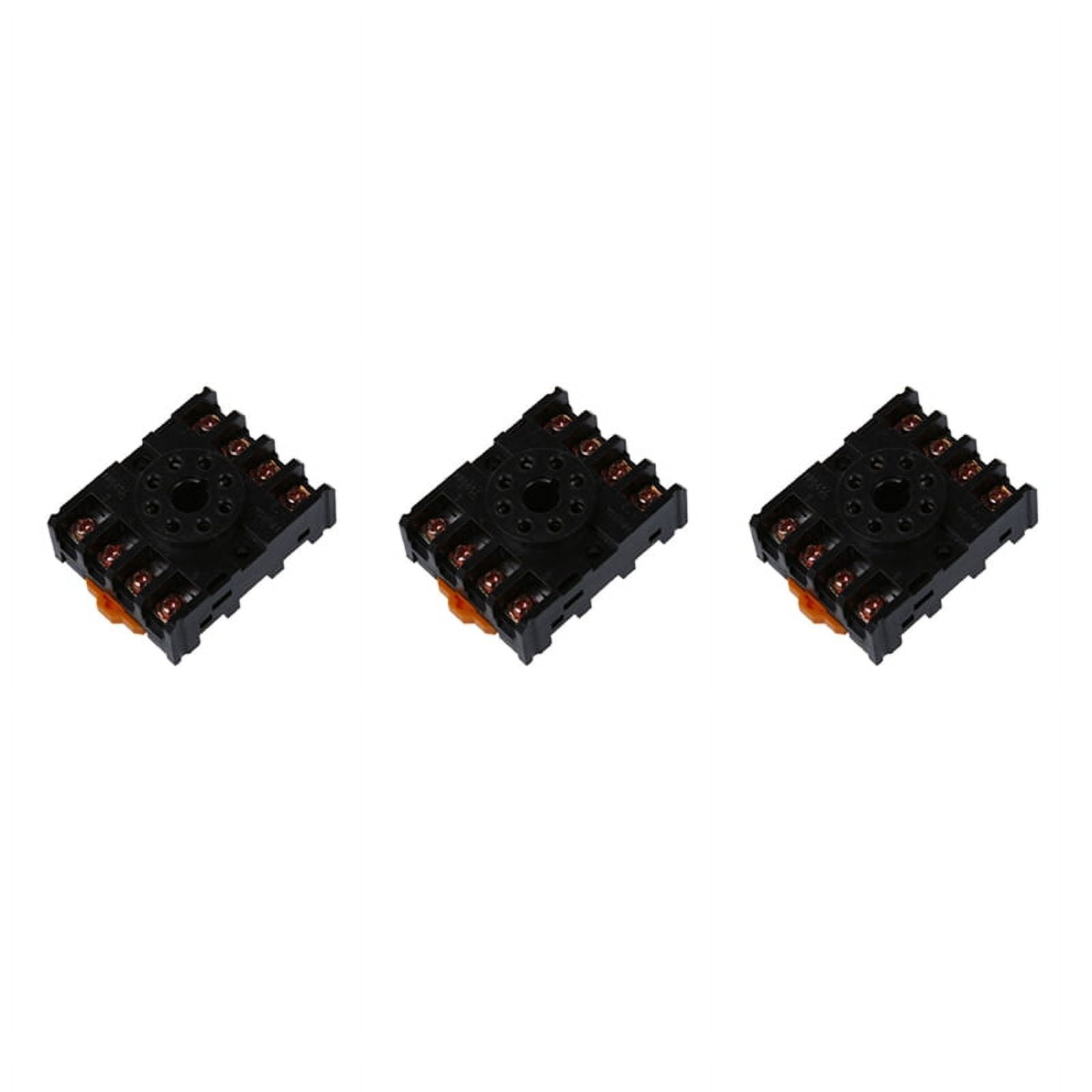 3X New 8 Round Pin 8-Pin PF083A Relay Base Socket - Walmart.com