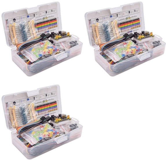 3X New Breadboard Set Electronics Component DIY Kit with Plastic Box ...