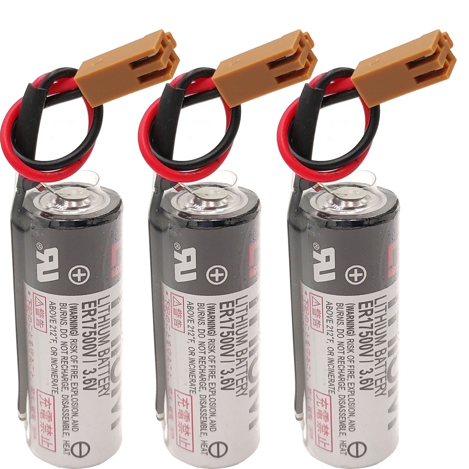 3X New ER17500V 3.6V PLC Battery Compatible with Toshiba ER17500V ...