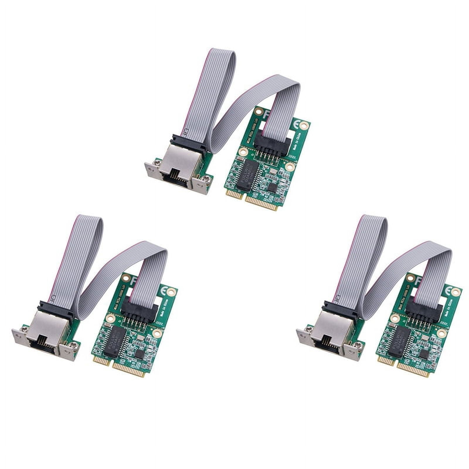3X New Mini PCI-E Network Card 1000Mbps Gigabit Ethernet NIC Adapter RTL8111F PCI Express 10/100 ...
