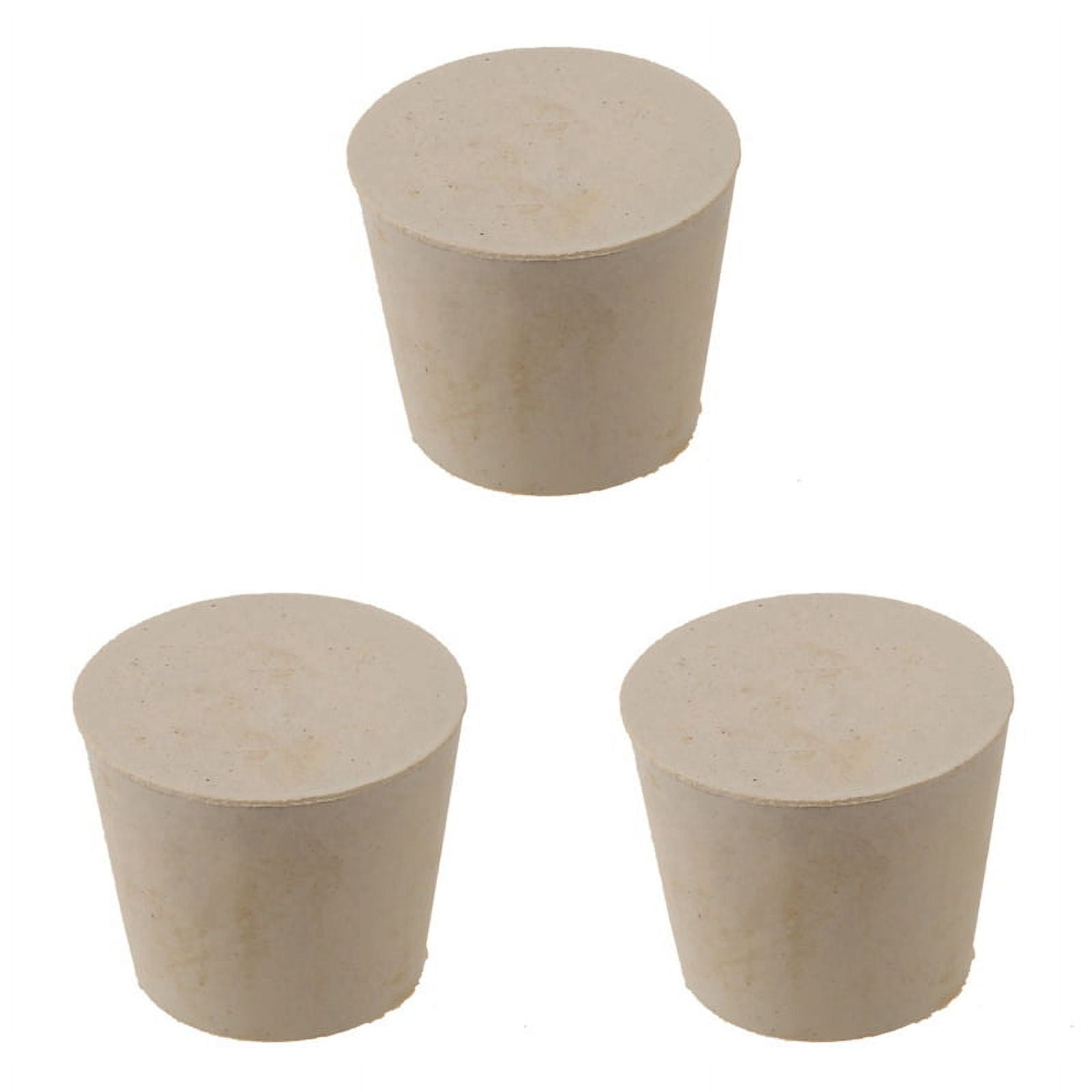 3X New Rubber Stopper Bungs Laboratory Solid Hole Stop Push-in Sealing ...