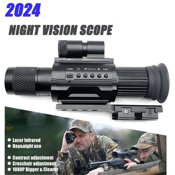 3X Night Vision Scope - Durable Metal Construction, Built-in 850nm IR ...