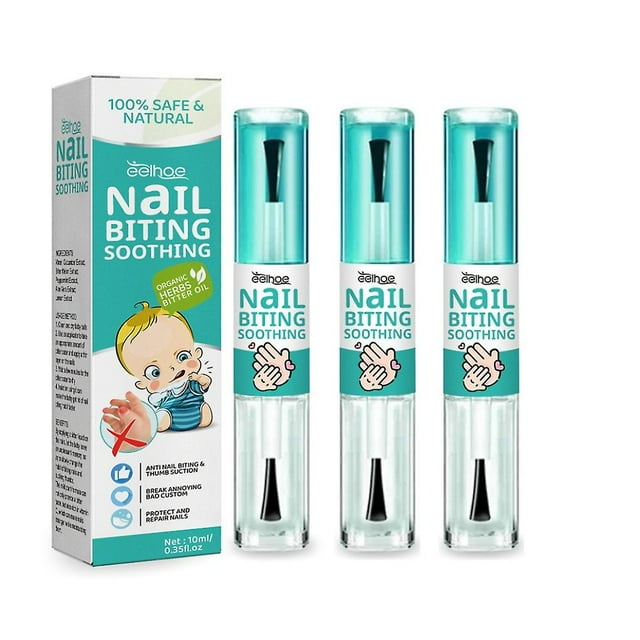 3X No Bite Stop Nail Biting Bitter Non Toxic Nail Care Anti-eating for ...
