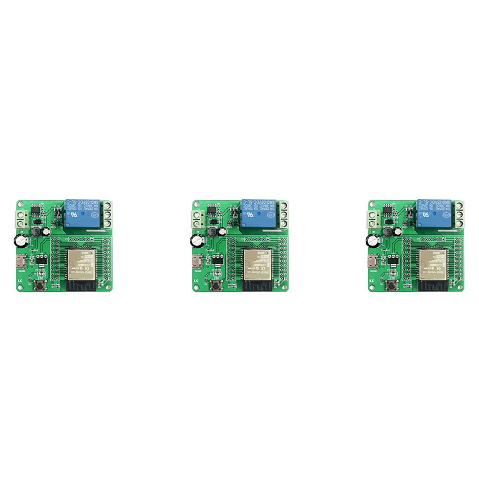 3X One Channel Relay ESP32-WROOM Development Board Single Relay Module DC 7-60V Power Supply for ...