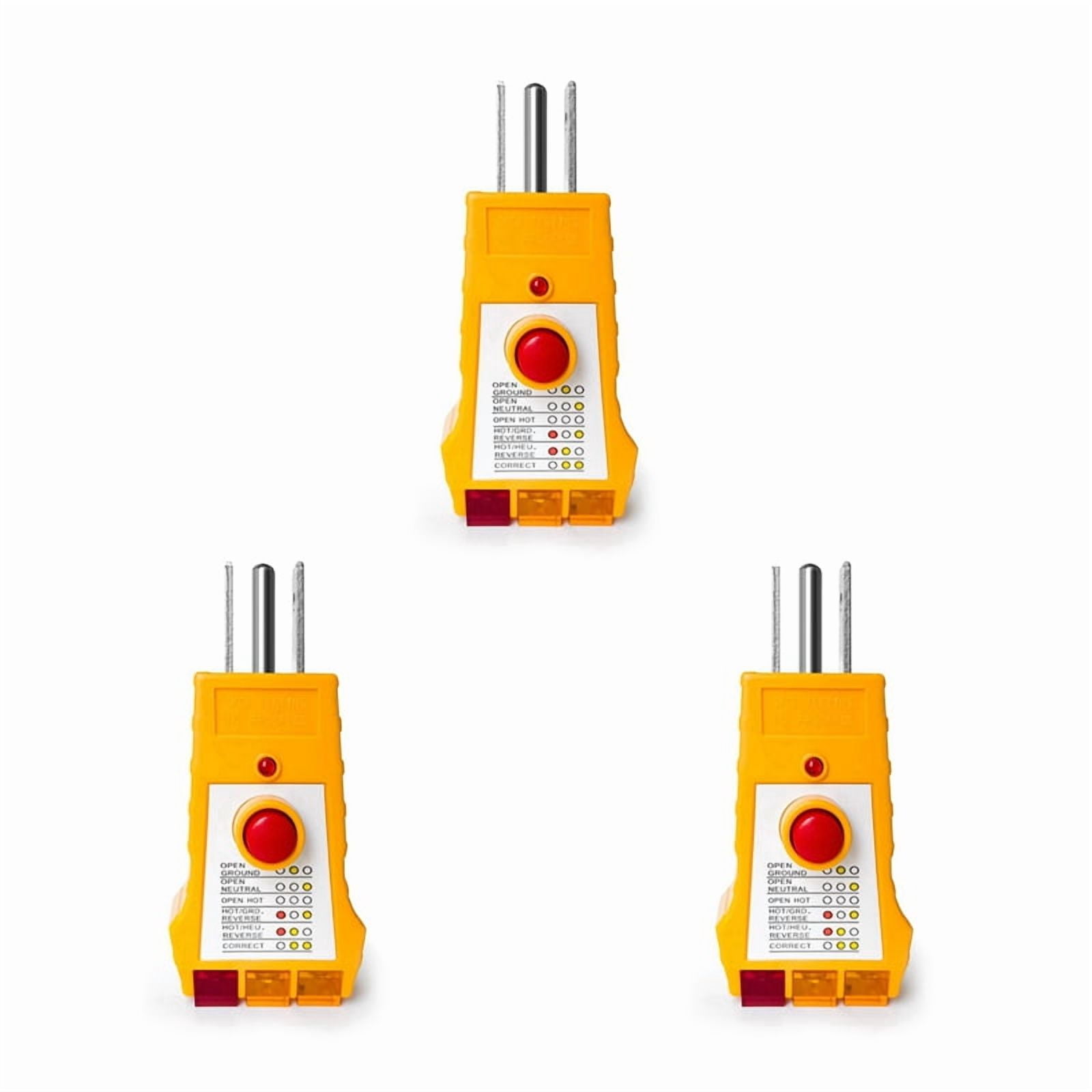 3X Outlet Tester for Grounding Products, Outlet Tester with GFCI ...