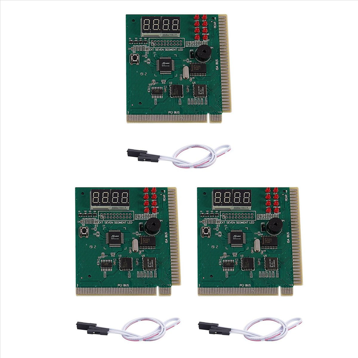 3X PC Motherboard Diagnostic Card 4-Digit PCI/ISA POST Code Analyzer,3 ...