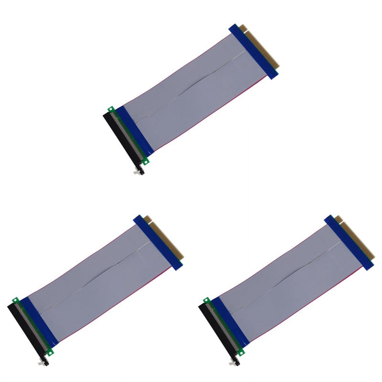3X PCI-E Express 16X Riser Card Extender Extension Cable Ribbon Flex,3x ...