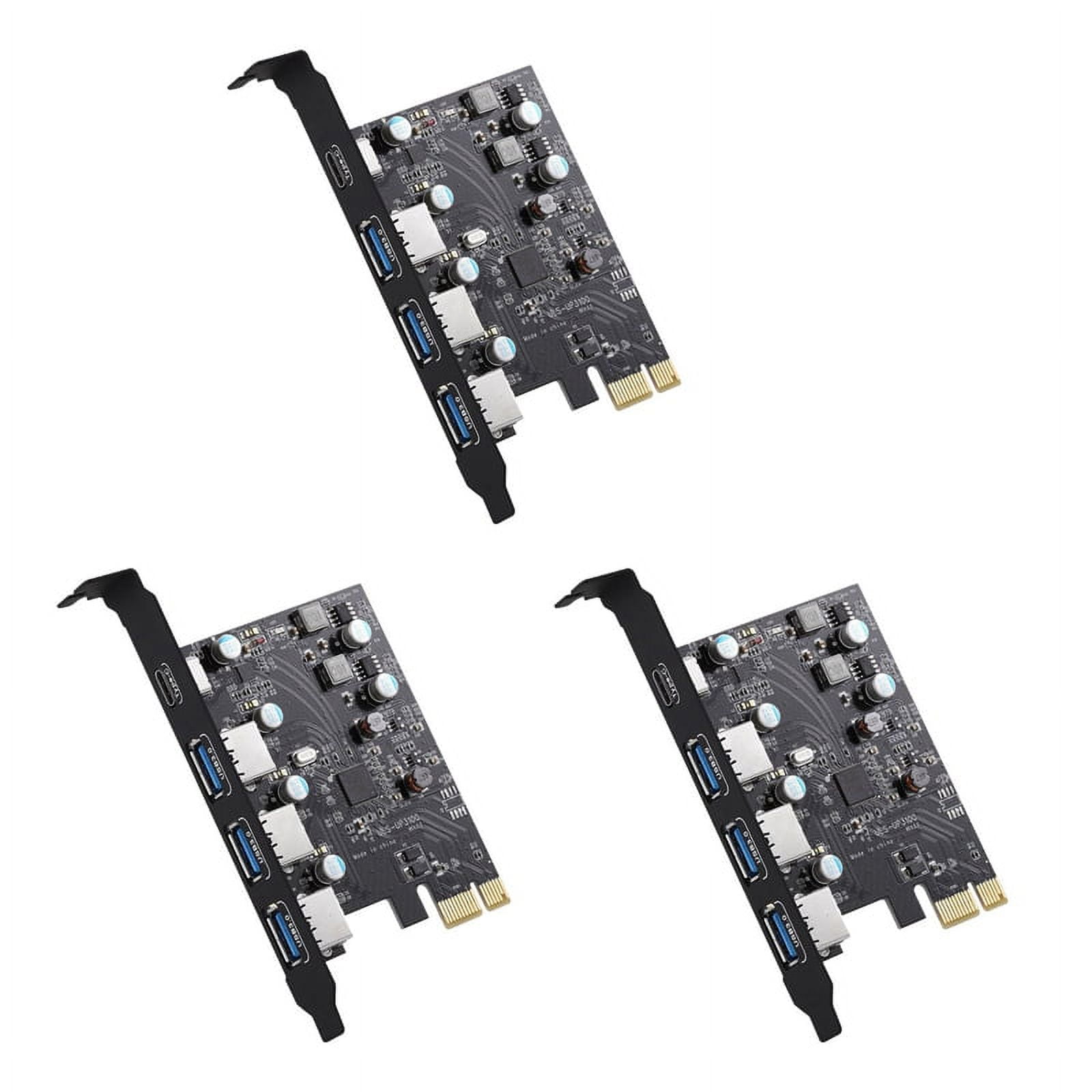 3X PCI-E to USB3.0+Type C Expansion Card (PCIe Card)3 Ports with ...
