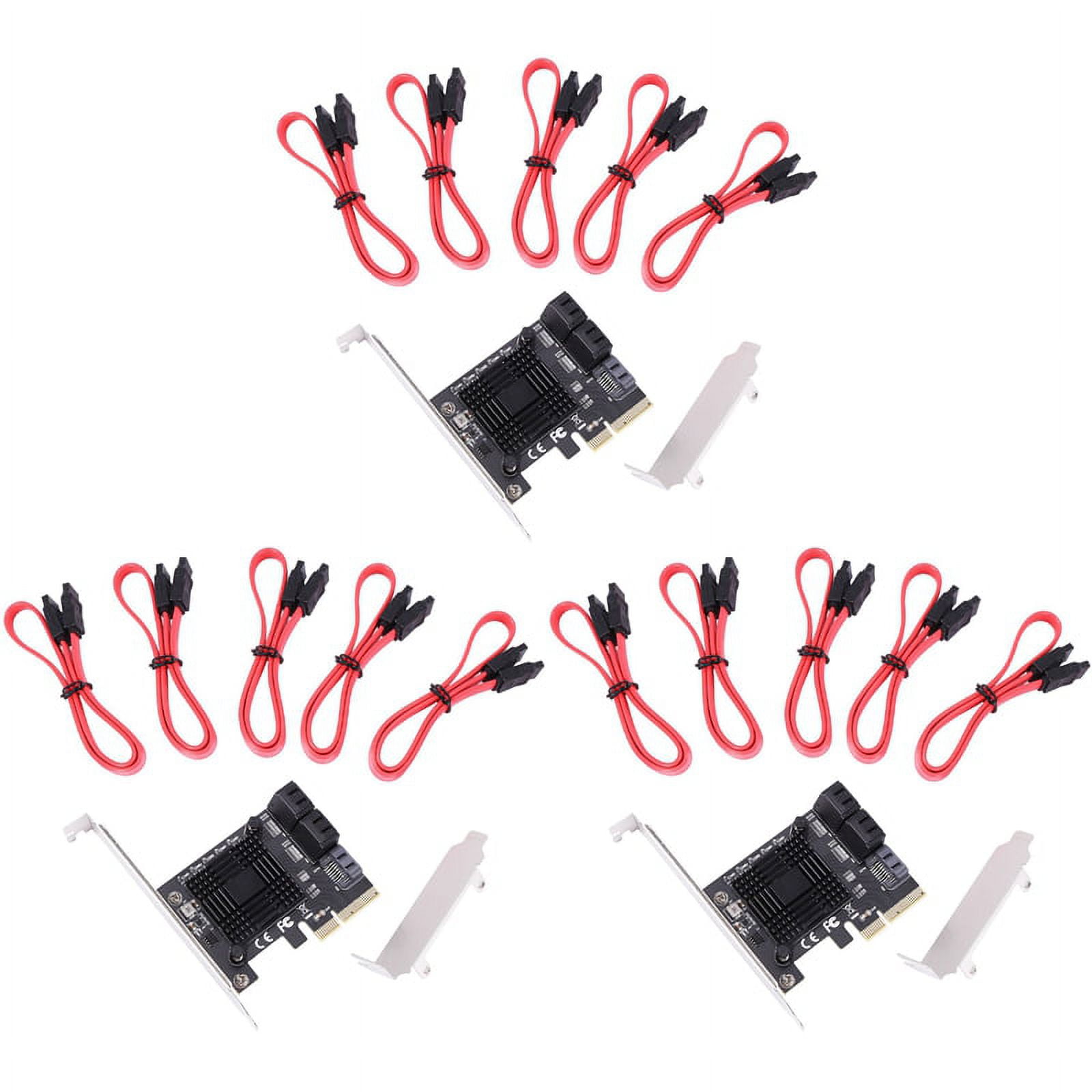 3X PCIE to 5-Port SATA III 6 Gbps SATA Controller Expansion Card ...